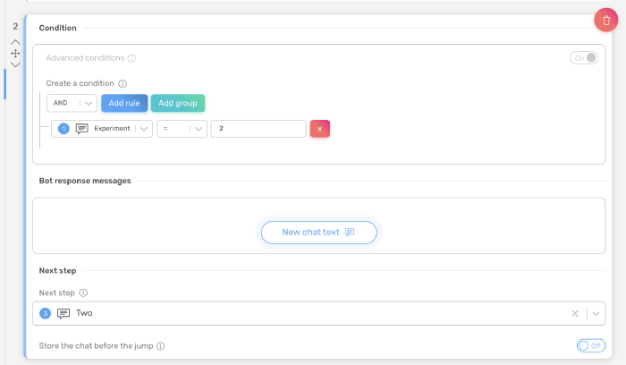 A/B testing the bot jump logic branches - Quriobot Academy
