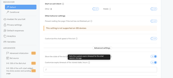 Change your website pages keeping the bot in the context - Quriobot Academy