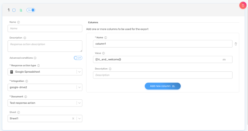 Storing the bot response data in Google Spreadsheet - Quriobot Academy